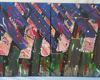 2 piece painting | Etsy