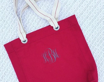 Monogrammed Tote Bag Personalized Embroidered Tote Bag
