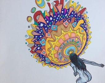 Zentangle mermaid | Etsy