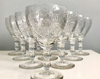 Vintage wine glasses | Etsy