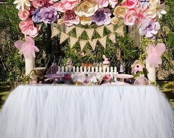 Tulle table skirt | Etsy