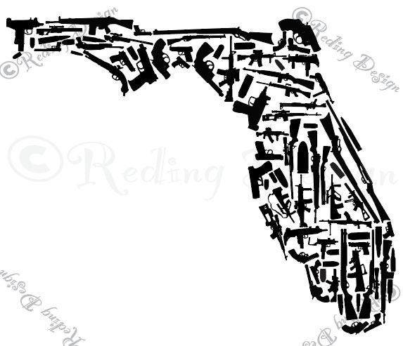 Guns in the Shape of Florida Digital Cut Files