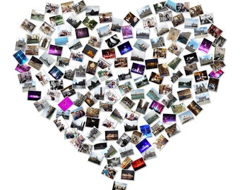 Heart photo collage | Etsy