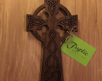 Wooden celtic cross | Etsy