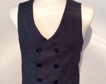 Double breasted vest | Etsy