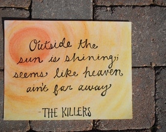 The killers lyrics | Etsy