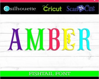 Fishtail monogram | Etsy