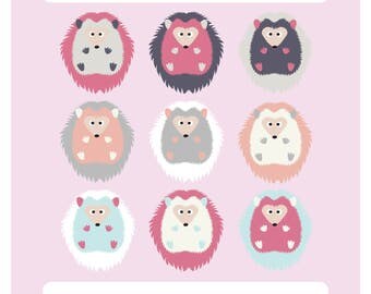Hedgehog clip art | Etsy
