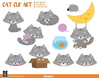 Kitten clipart | Etsy