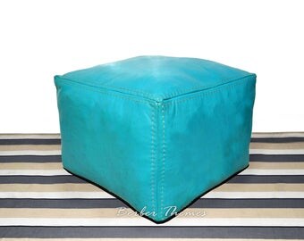 Turquoise pouf | Etsy