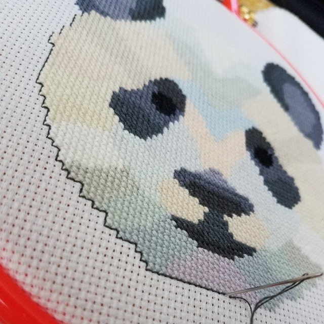 Fun and funky cross stitch patterns & framed by StitchyLittleFox