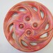 Fun Whimsy Hubcap Flower Hub Cap Art Hand Painted wall or