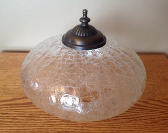 Crackle glass globe | Etsy