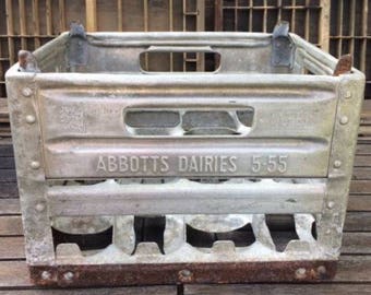 Metal milk crate | Etsy