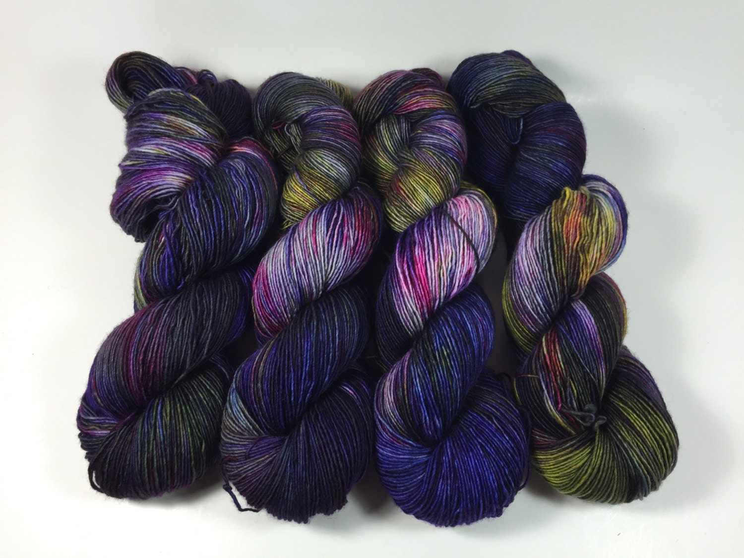 Single Ply Twist Hand Dyed Yarn Superwash Merino by HauteKnitYarn