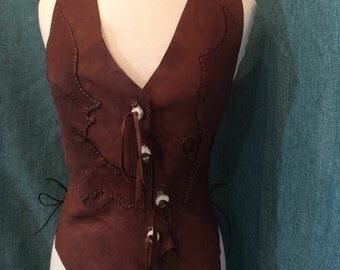 Deerskin vest | Etsy