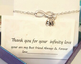 Items similar to Infinity Bracelet,Best friends Bracelet,Bridesmaid ...