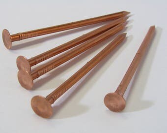 Solid copper nail | Etsy