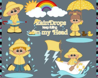 Rainy days clipart | Etsy
