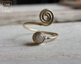 Golden spiral ring | Etsy