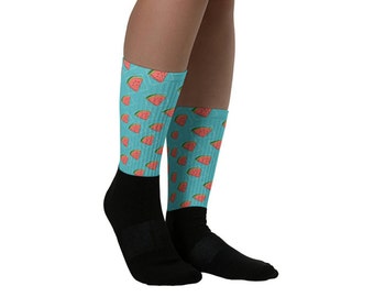 Watermelon socks | Etsy