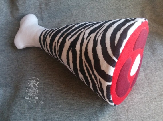 Zebra Leg Plush Prop