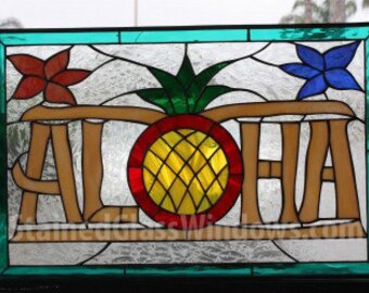 Hawaii stained glass | Etsy
