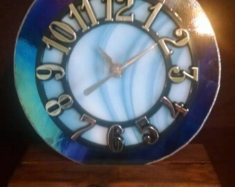 Stained glass clock | Etsy