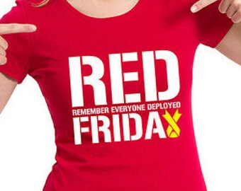 Red friday shirt | Etsy