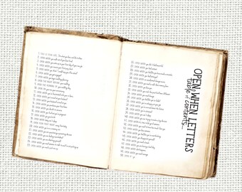 Items similar to Open When Letters Pre Made Kit on Etsy