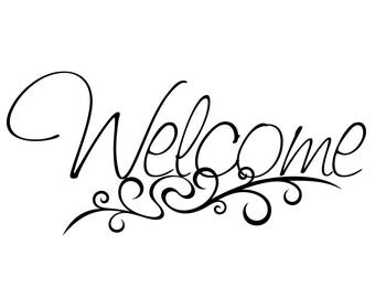 Welcome decal | Etsy