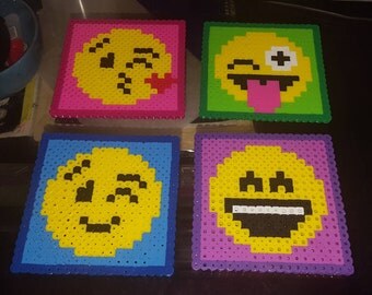 Perler bead coaster | Etsy