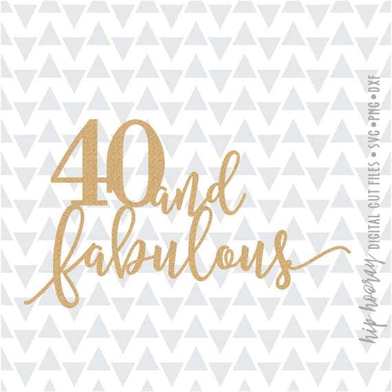 Forty and Fabulous Fortieth 40th Birthday Cake topper
