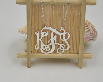 Monogram Necklaces Name necklace monogram ring by mymonogramdesign