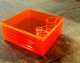 Acrylic coasters | Etsy