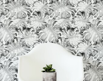 Palm leaf wallpaper | Etsy