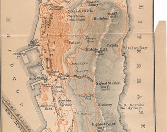 1930 Madrid Spain Antique Map
