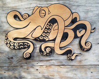 Wooden octopus | Etsy