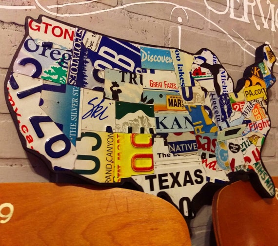 License Plate Map Authentic US License Plates New Small