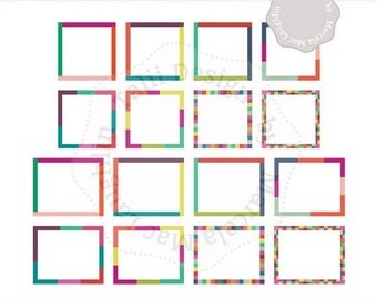 SALE Kraft Paper Labels CLIP ART Set 16 vintage labels frames