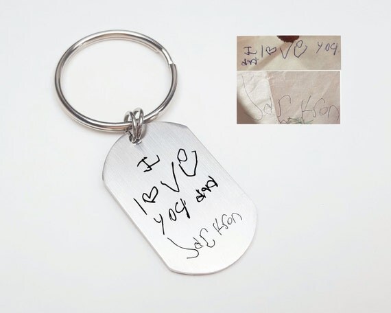 Handwritten Key Chain Your Handwriting keychain or font