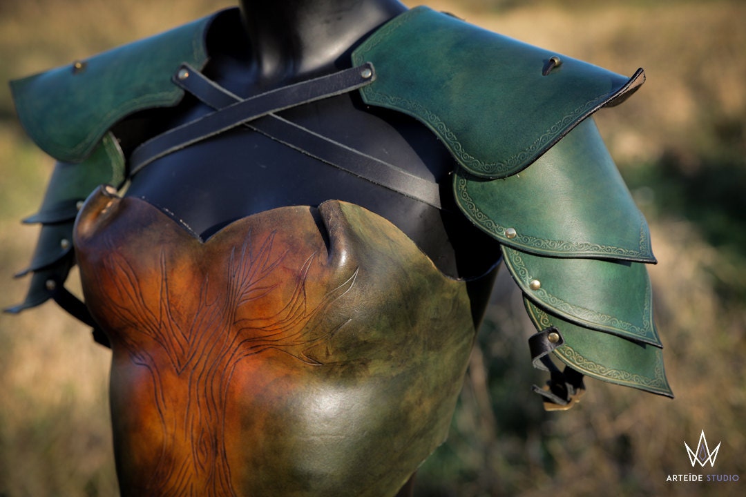 Women leather armor Larp elven armor