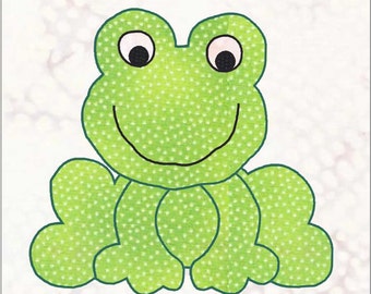 Frog applique | Etsy