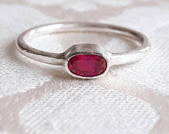 Small ruby ring | Etsy
