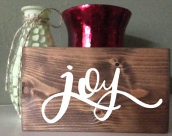 Wooden joy sign | Etsy