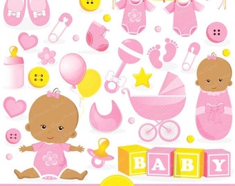 Premium Baby Clipart & Vectors in Pink Pink Baby Clip Art