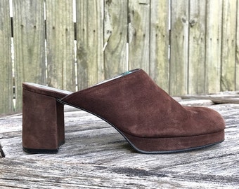 Suede clogs | Etsy