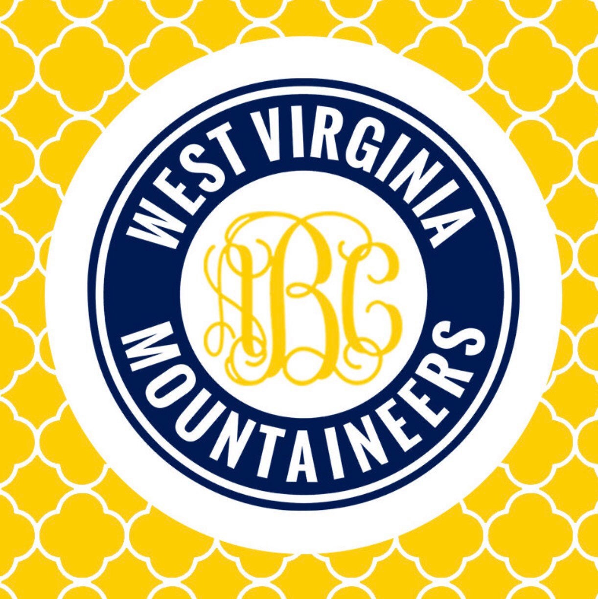 West Virginia Mountaineers Monogram Yeti Decal Car Decal