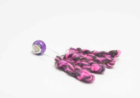 Items similar to Handmade stitch markers, yarn stitch markers, set of ...