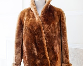 Mouton fur coat | Etsy